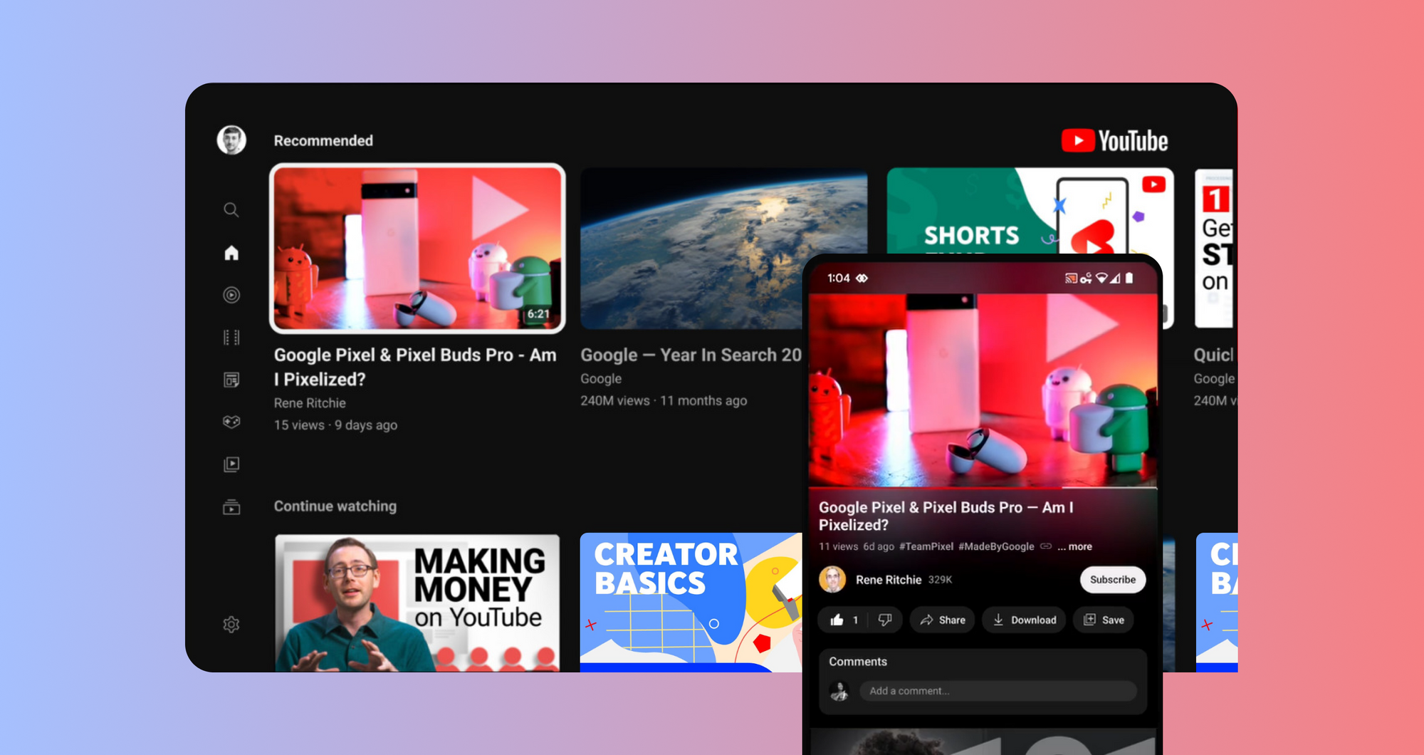 YouTube gets a new look across all platforms | Video zoom and true dark ...