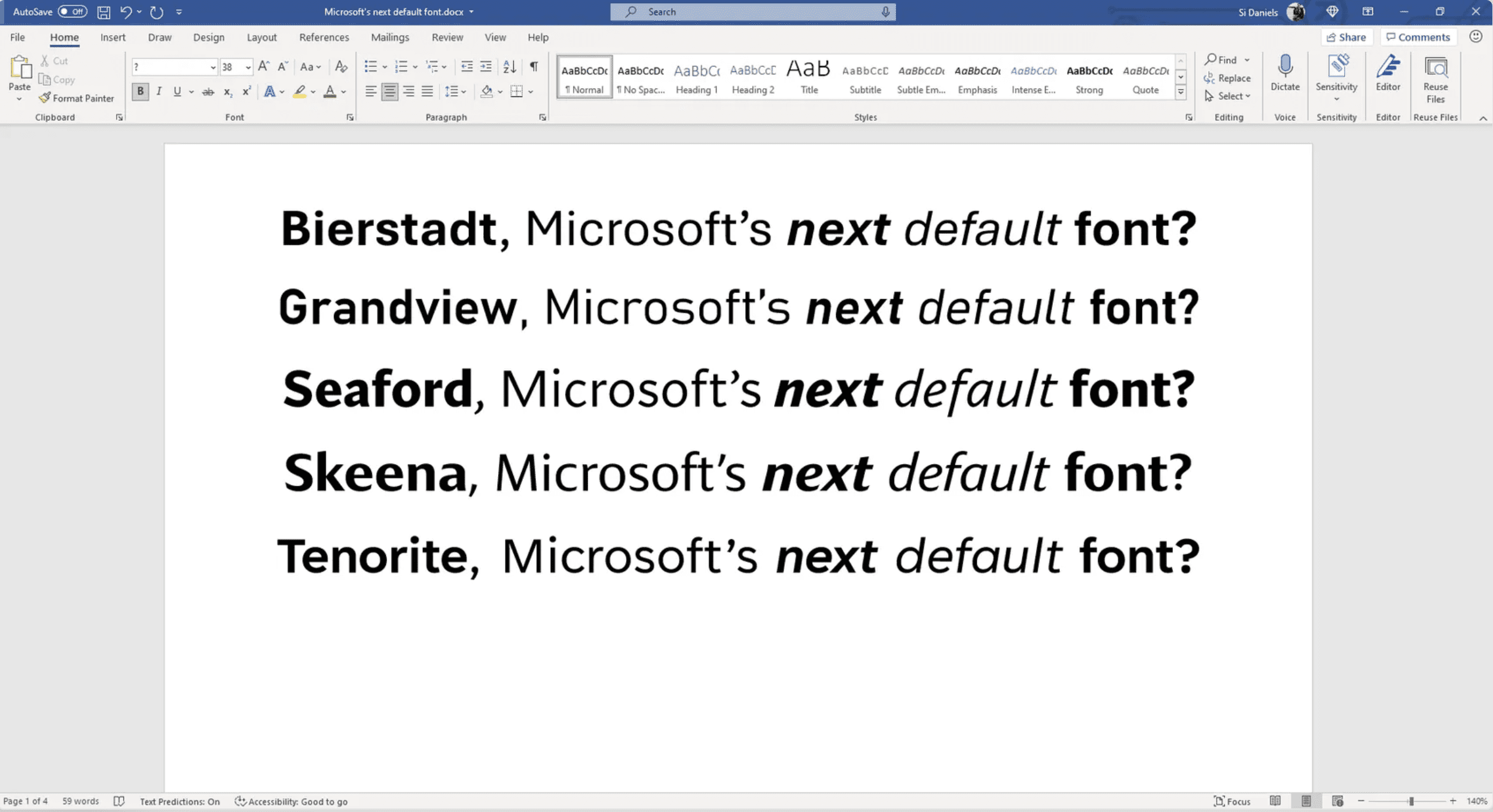 Microsoft Introduces New Default Font For Microsoft Office After 16 Years
