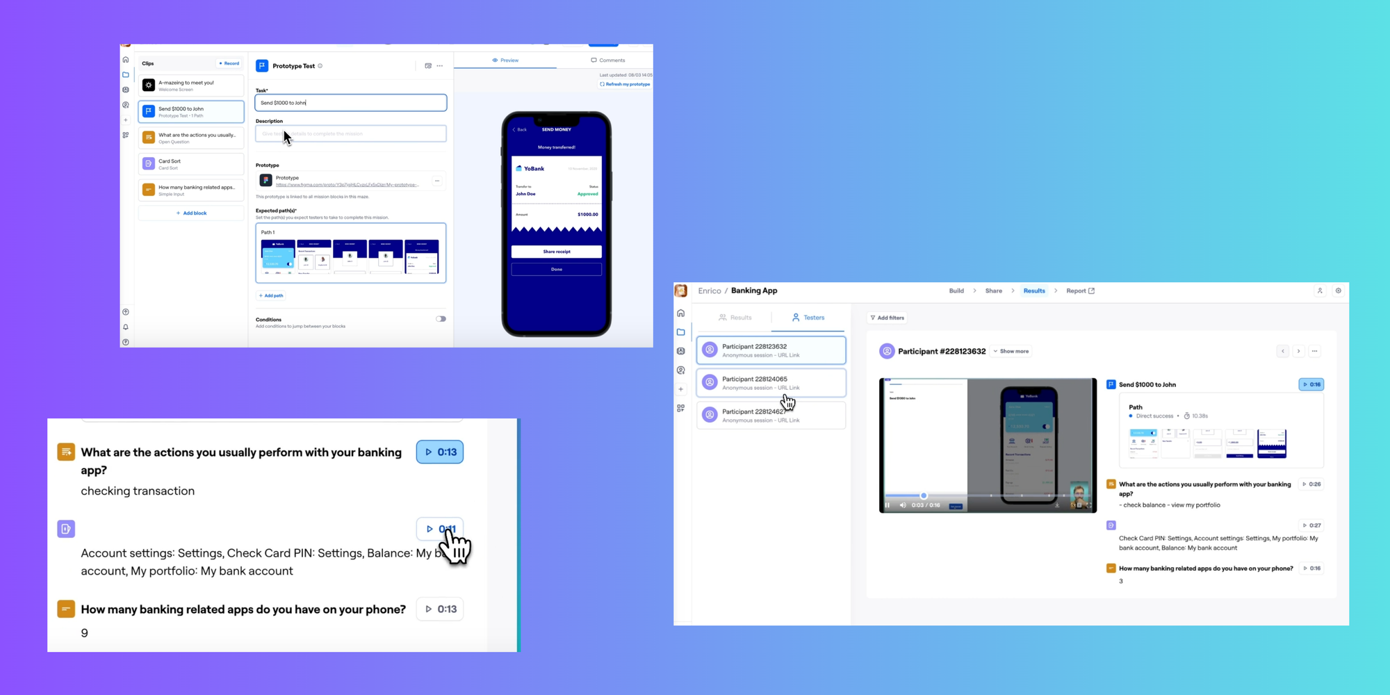 Maze Update: Enabling Recording, Viewing Results, Hiring Panel Testers