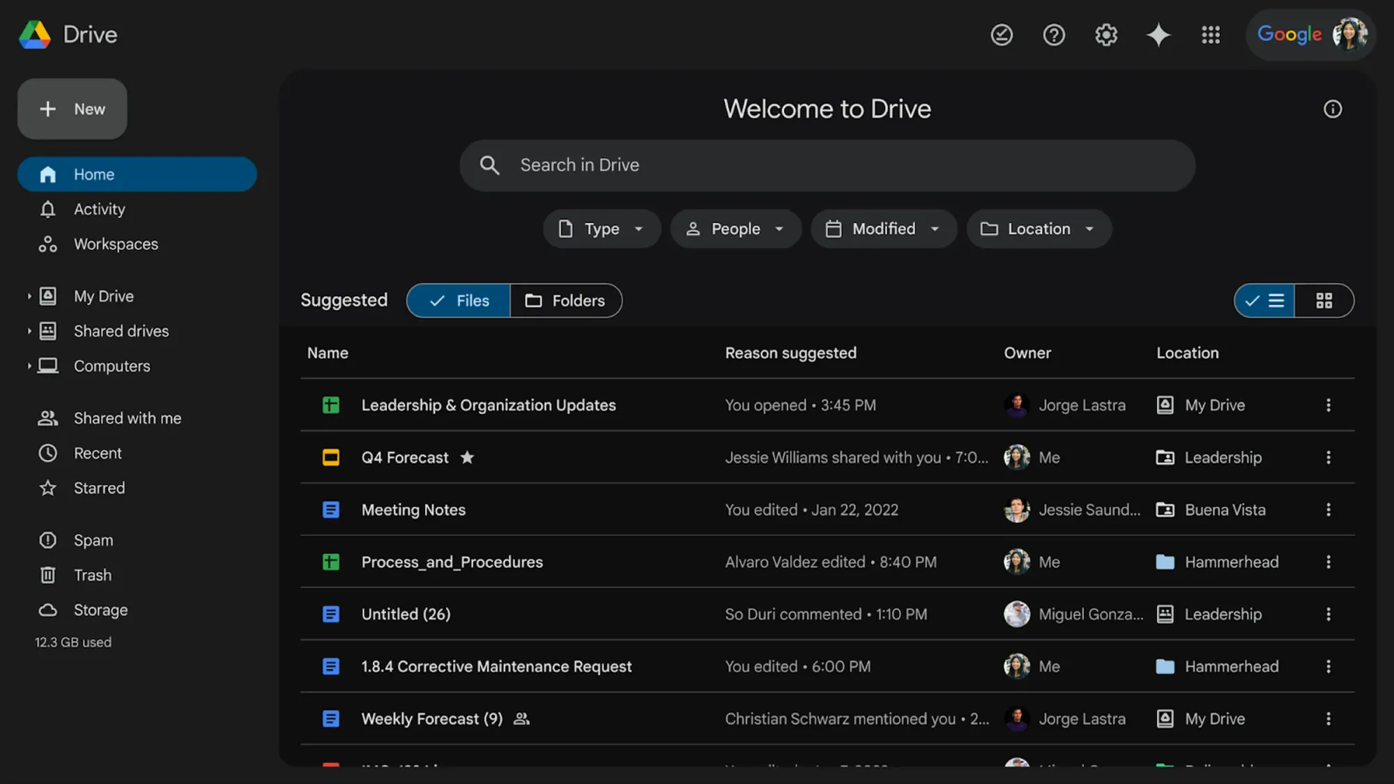 Google Drive introduces dark theme