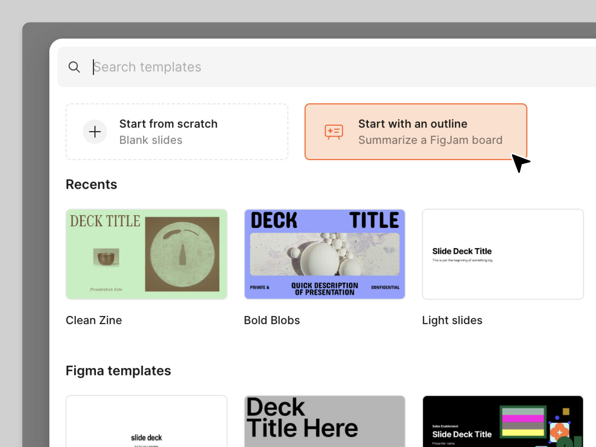 Figma allows creating Figma Slides from a FigJam board